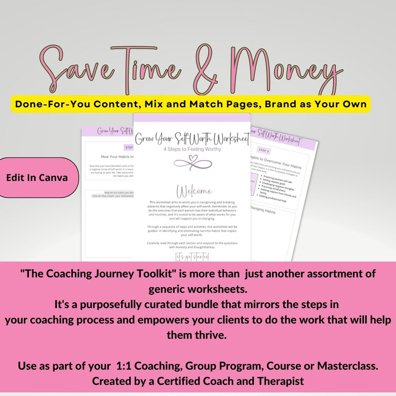 200 Done for You Life Coaching Worksheet Templates Bundle Coach ...