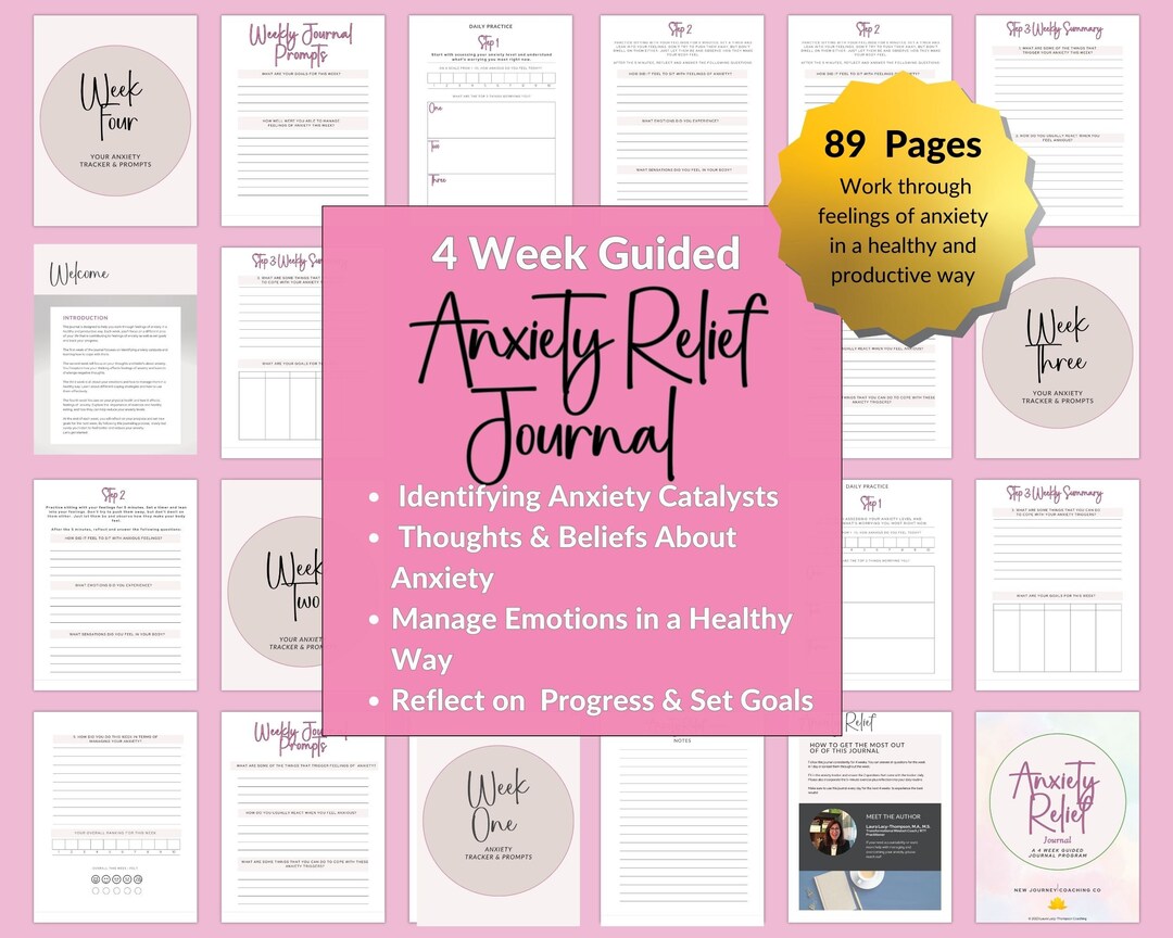 Anxiety Relief Journal Anxiety Workbook Emotional Regulation Journal ...
