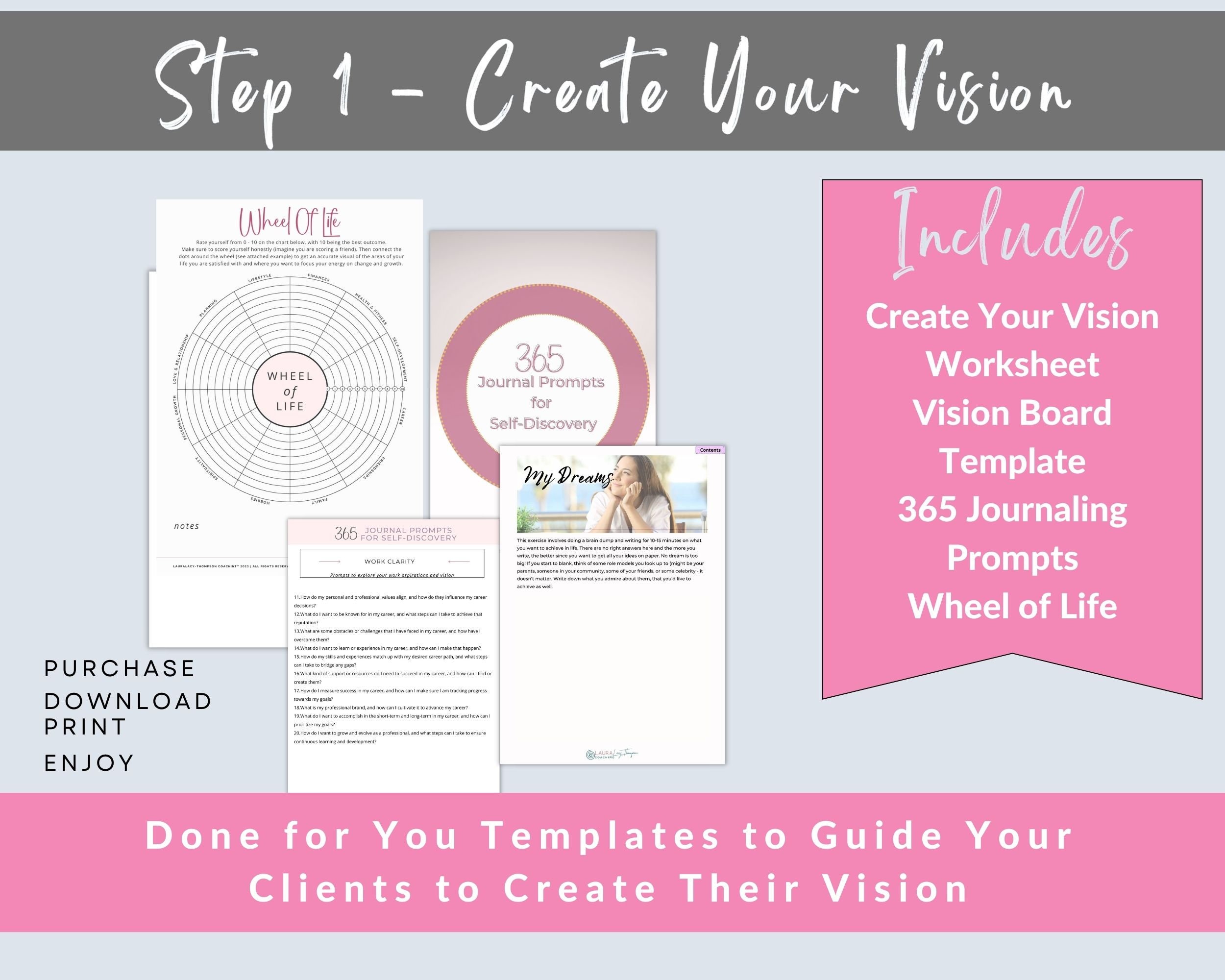 200 Done for You Life Coaching Worksheet Templates Bundle Coach ...