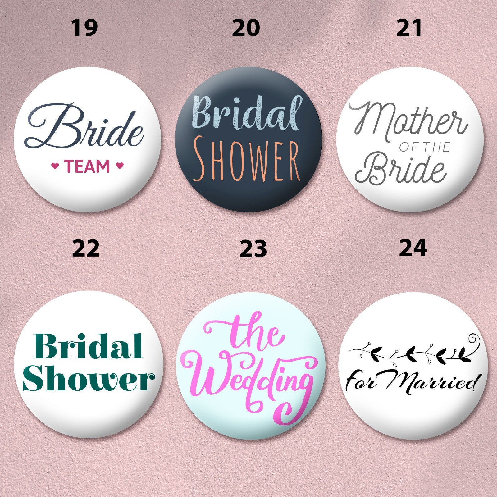 Personalized Bridal Party Pins Custom Bacherolette Buttons - Etsy