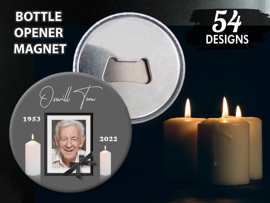 Personalized Memorial Gifts , Funeral Favors, Fridge Magnet Mementos ...