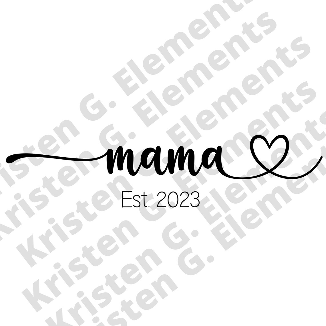 Mama Est. 2023 Svg, Mama Established 2023 Png, Print on Demand Element ...
