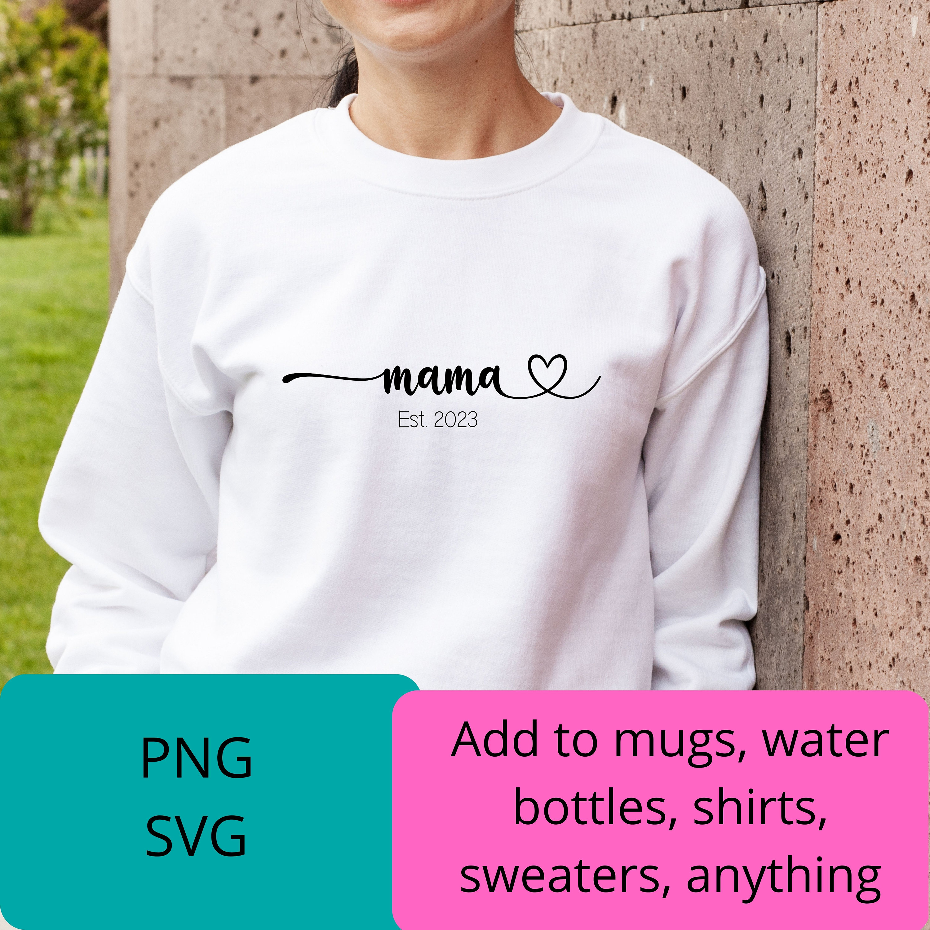Mama Est. 2023 Svg, Mama Established 2023 Png, Print on Demand Element ...