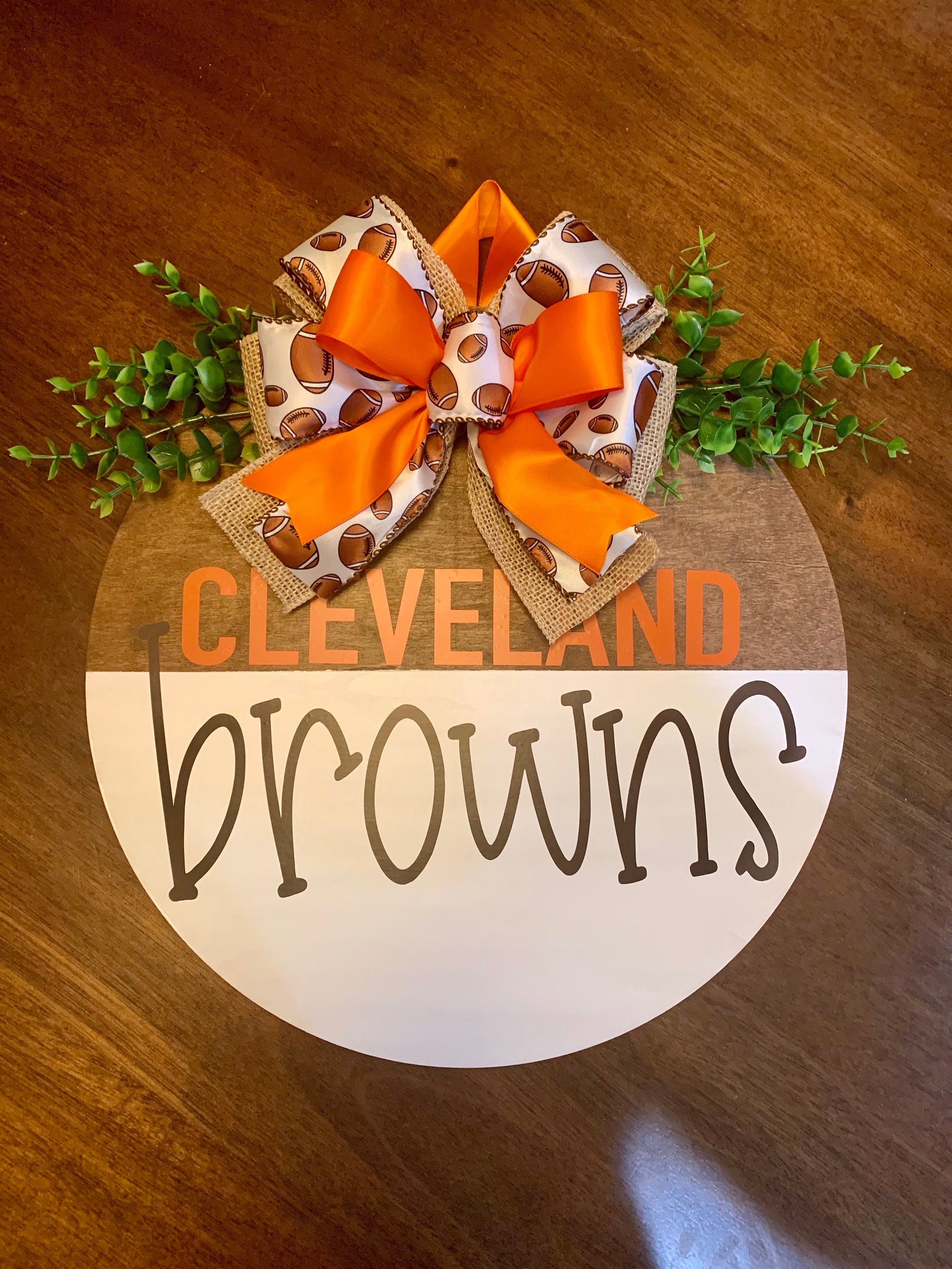 Browns Door Hanger | Cleveland Browns Sign | Front Door Wreath ...