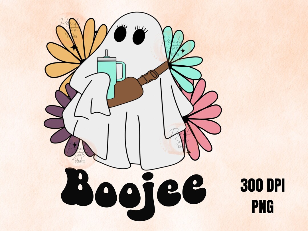 Boojee Ghost PNG Retro Halloween Png Preppy Ghost Stanley - Etsy