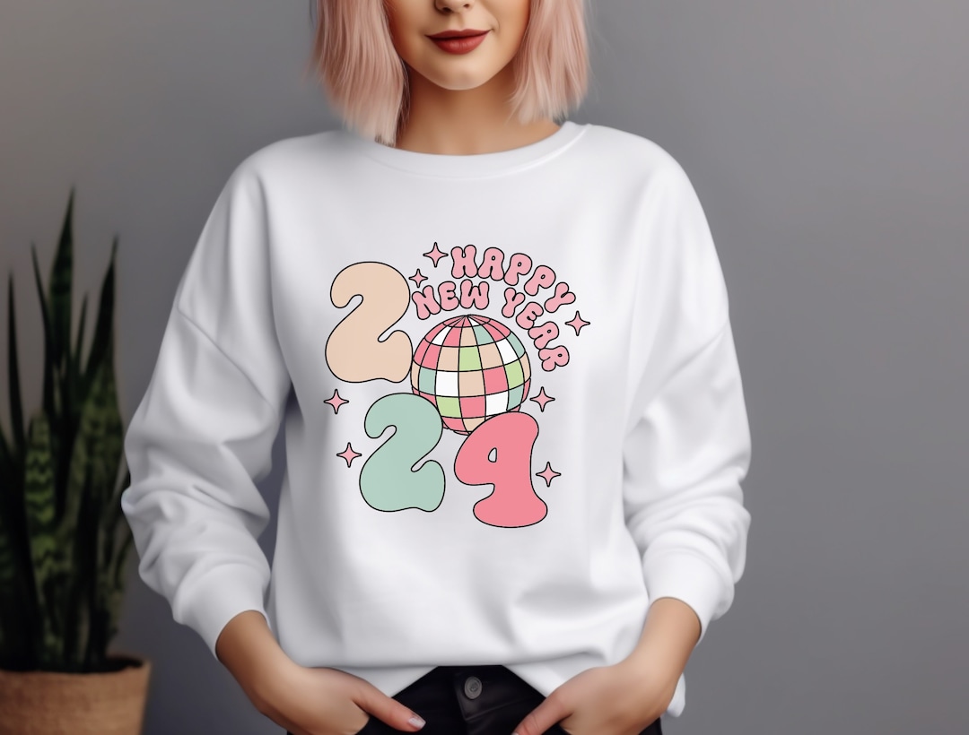 2024 Happy New Years PNG, New Years Png, 2024 Png, Retro New Years ...