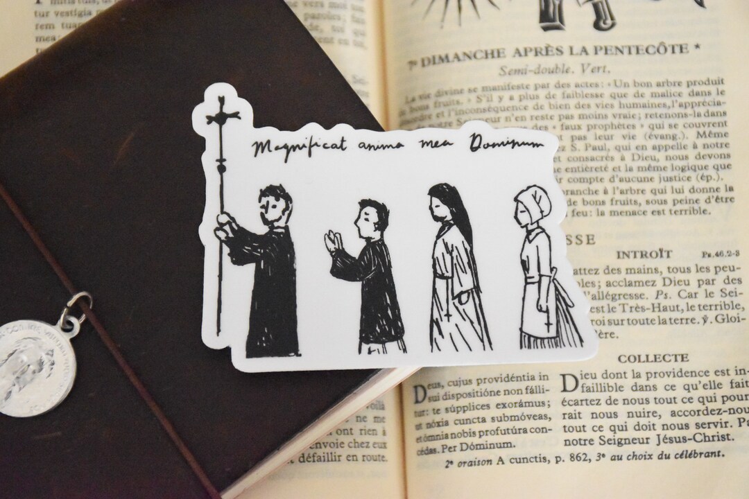 Vintage Pilgrimage Sticker | Catholic Procession Sticker | Magnificat ...