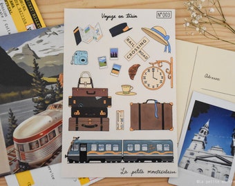 Railroad & Train Stations Retro Sticker Sheet - Etsy