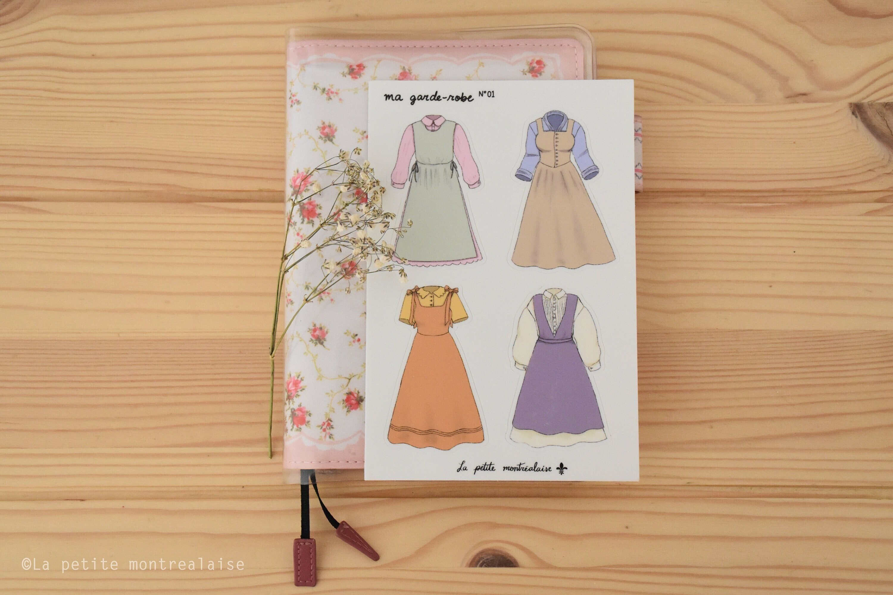 Cottagecore Outfit Stickers - Spring Pastels | Cute Dress Sticker Sheet ...