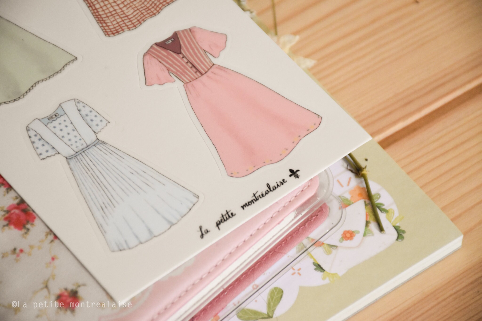 Summer Cottagecore Dress Stickers Summer Fashion Stationery Vintage ...