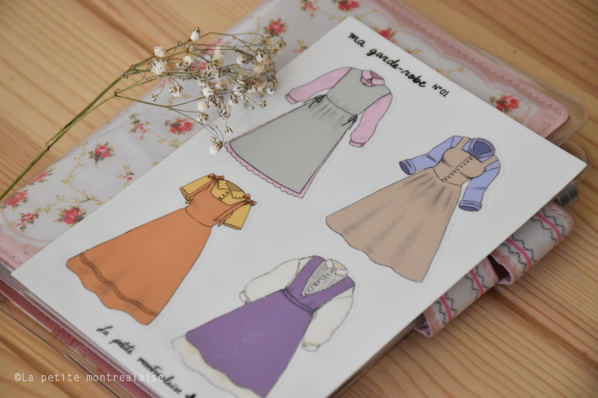 Cottagecore Outfit Stickers Spring Pastels Cute Dress Sticker Sheet ...