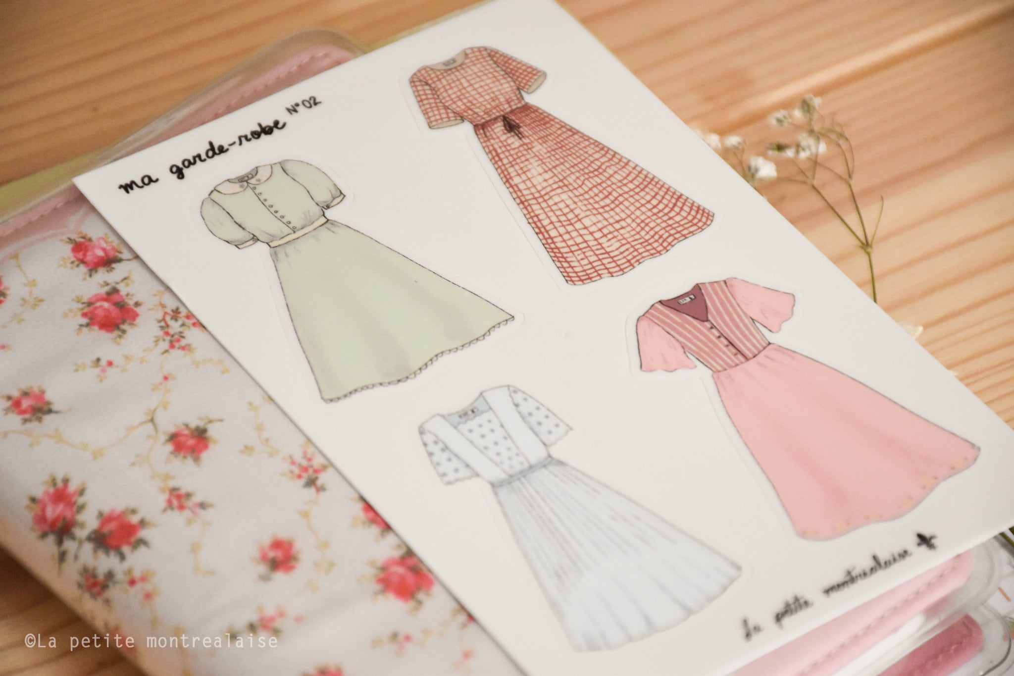 Summer Cottagecore Dress Stickers | Summer Fashion Stationery | Vintage ...