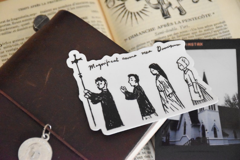 Vintage Pilgrimage Sticker | Catholic Procession Sticker | Magnificat ...