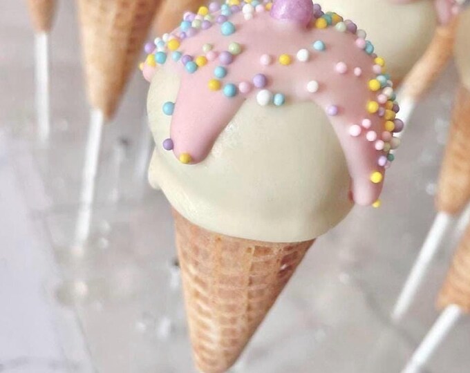 Cake Pops, Pastel Ice Cream Cone Cake Pops,ice Cream Cone Cake Pops ...