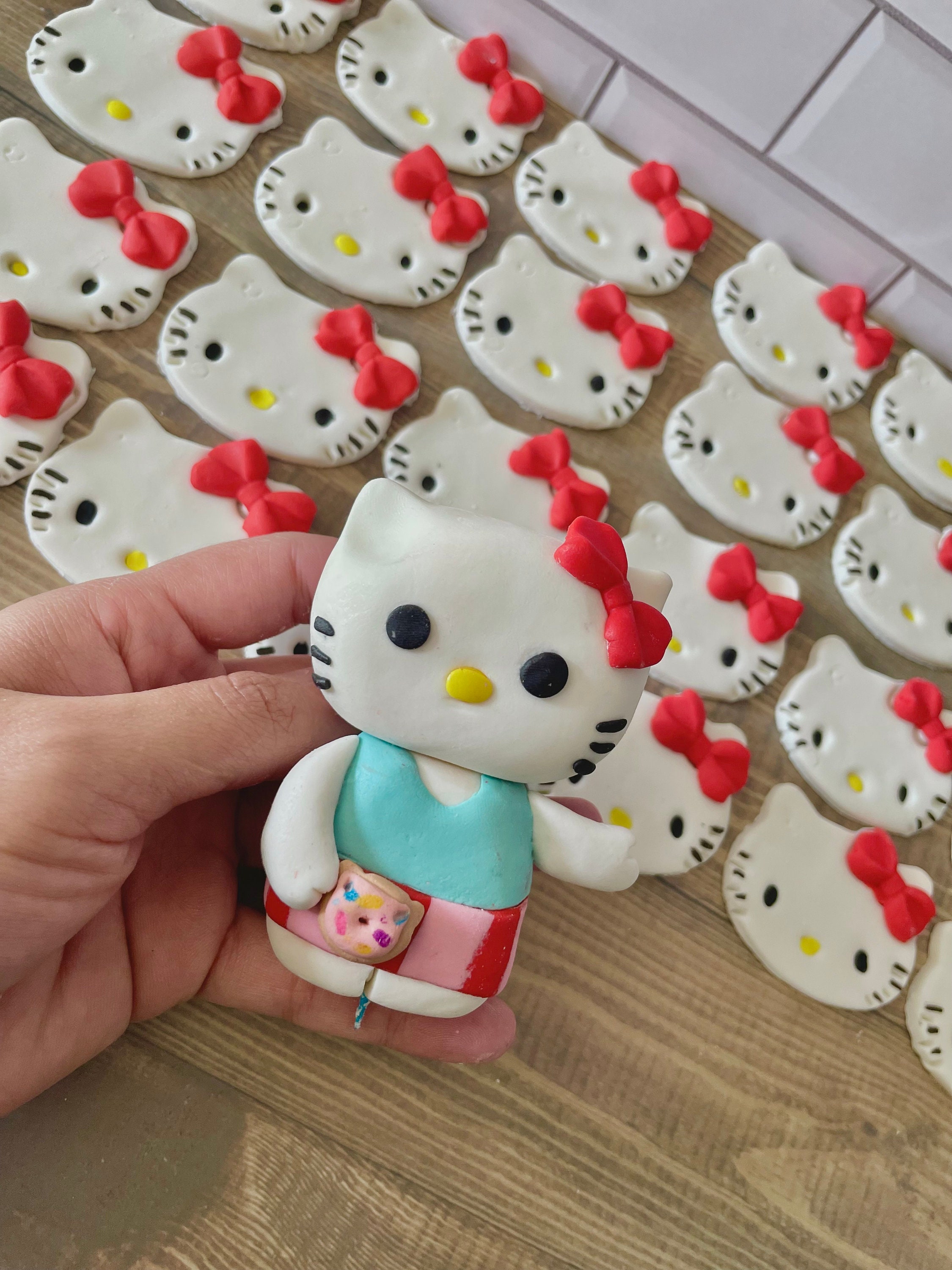 Hello Kitty Fondant Cupcake Toppers Hello Kitty Birthday Cake Topper