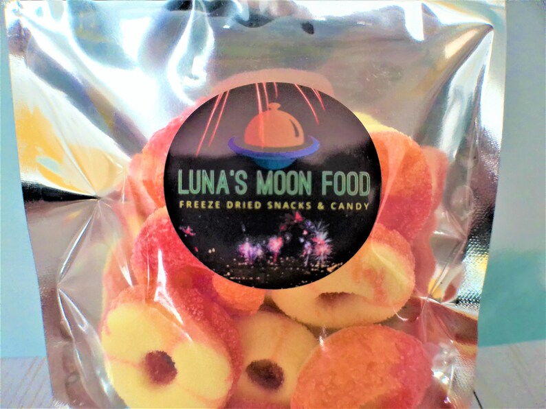 Freeze Dried PEACH RINGS Candy Space Food Fun Prepper - Etsy