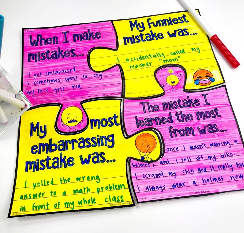 Puzzle Pieces Bulletin Board for Community Building: Back to School or ...