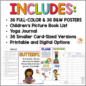 Printable Yoga Cards for Kids: Yoga Poses Posters for Cool - Etsy Canada