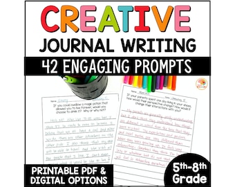 Daily Creative Journal Writing Prompts for 2nd-4th Grade - Etsy