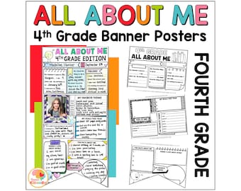 All About Me Banner Poster Activity: First Day or Week of School ...