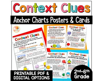 Reading Comprehension Skills Using Context Clues Anchor Learning Chart ...