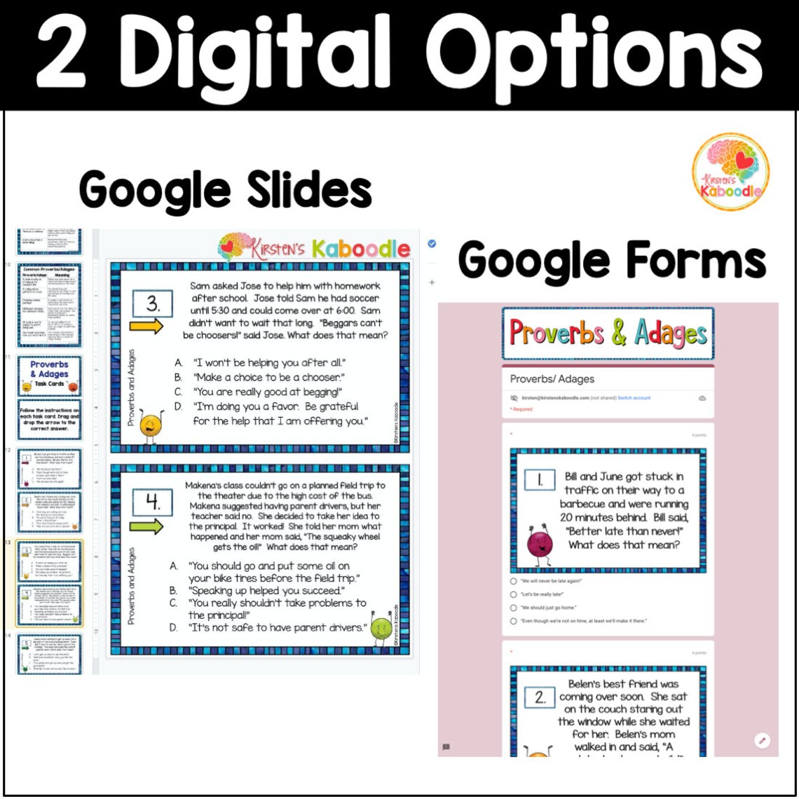 Proverbs and Adages Activities: Task Cards, Anchor Charts, and ...