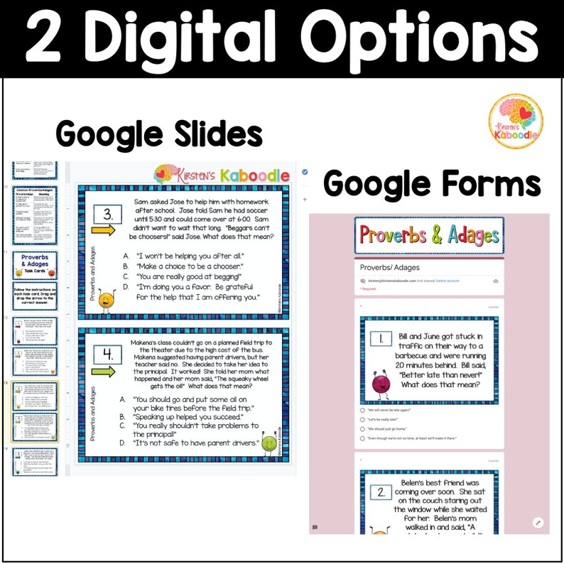 Proverbs and Adages Activities: Task Cards, Anchor Charts, and ...