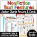 Nonfiction Text Features Anchor Charts: Reading Skills Reference Sheets ...