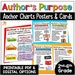 Author's Purpose Anchor Charts Posters, Reading Skills Reference Sheets ...