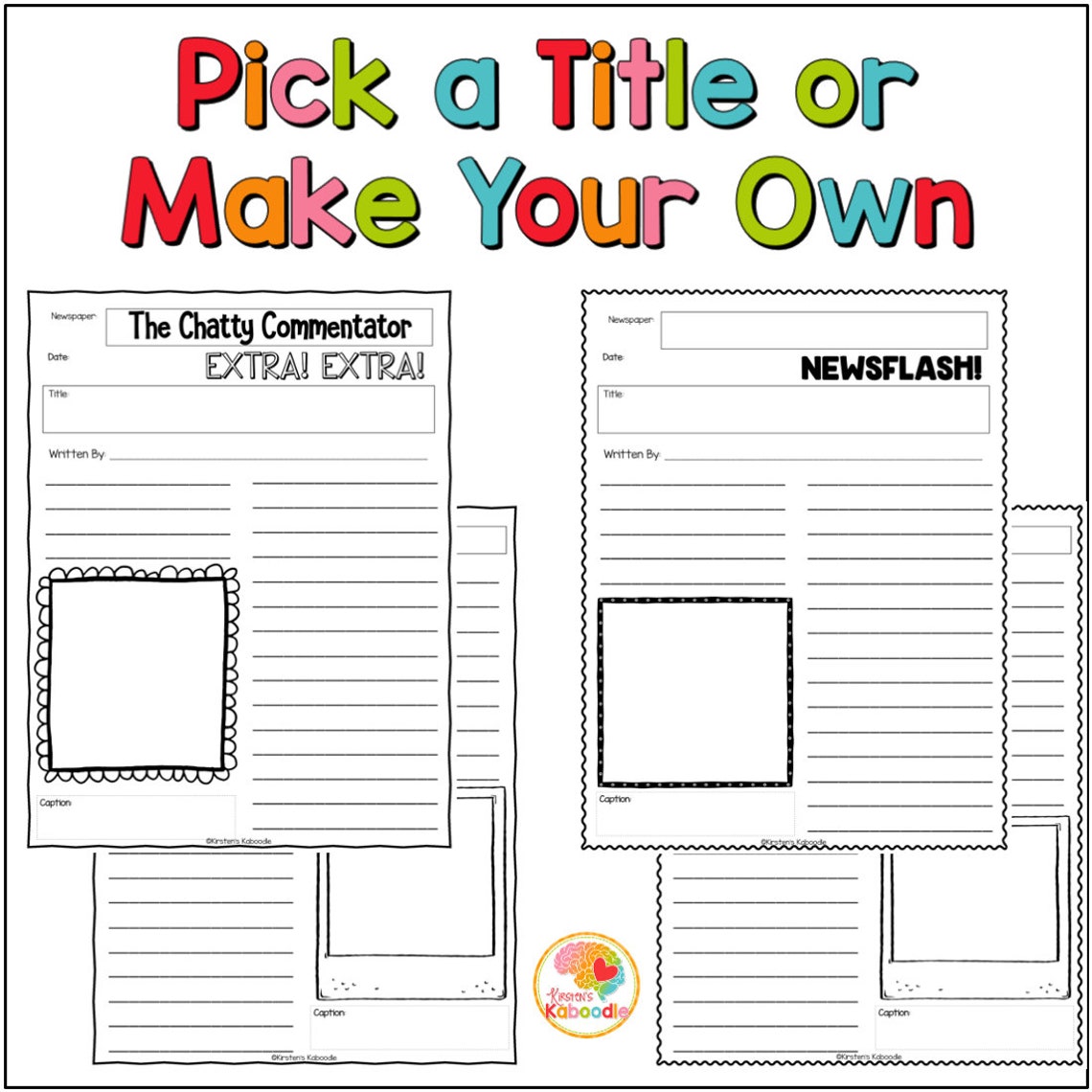 Editable Student Newspaper Article Templates Graphic Organizers for ANY ...