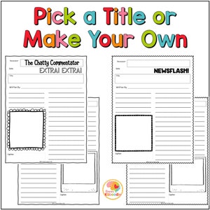 Editable Student Newspaper Article Templates Graphic Organizers for ANY ...