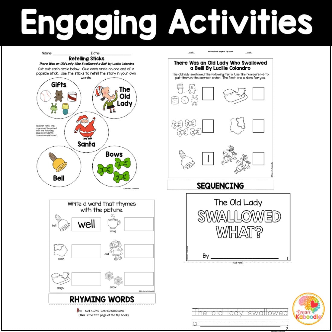 There Was an Old Lady Who Swallowed a Bell Activities for Kids ...