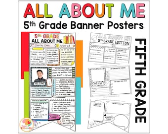 All About Me Banner Poster Activity: First Day or Week of School ...