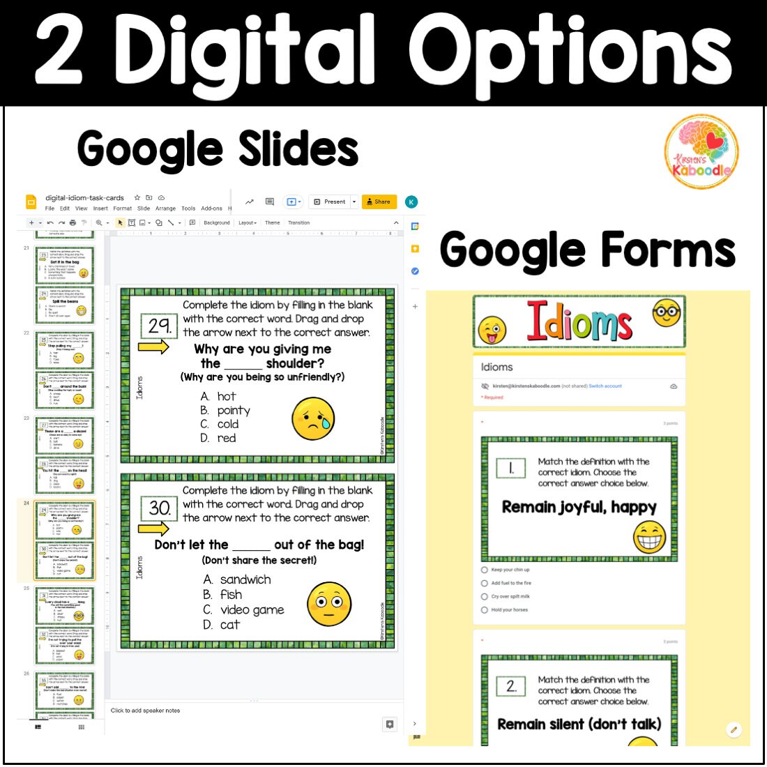 Idioms Worksheets, Task Cards, and Anchor Charts - Etsy