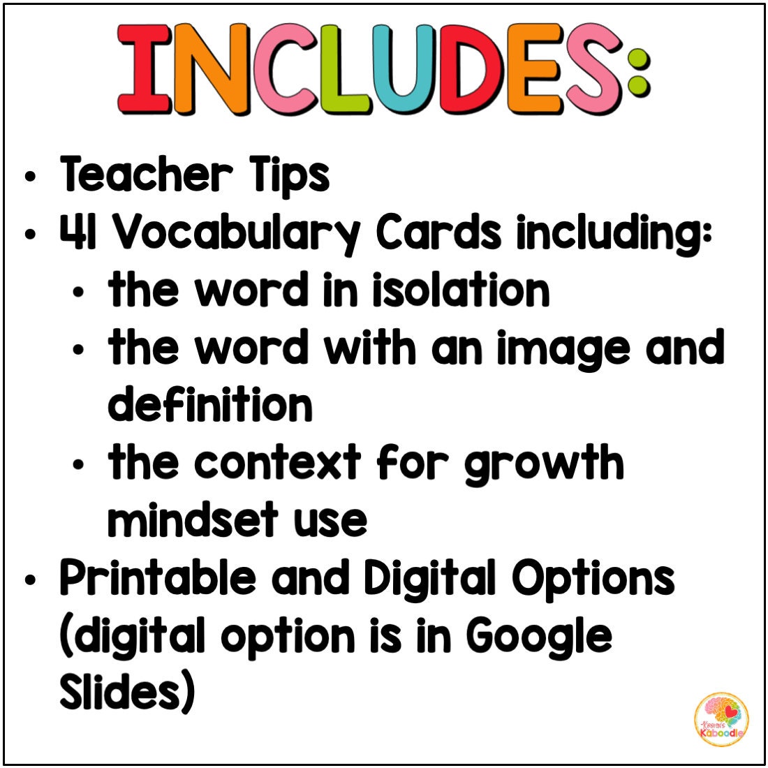 Growth Mindset Vocabulary for Bulletin Board Word Wall or - Etsy