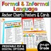 Formal and Informal Language Anchor Charts: Reading Skills Reference ...