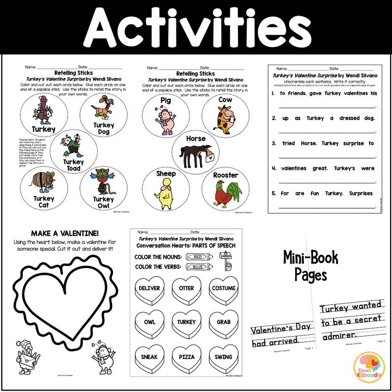 Turkey's Valentine Surprise Activities for Kids, Turkeys Valentine ...