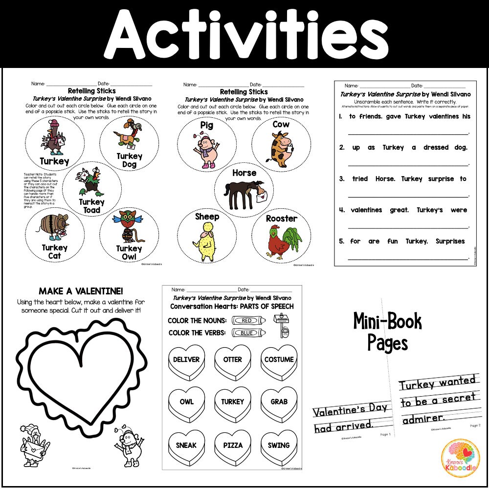 Turkey's Valentine Surprise Activities for Kids, Turkeys Valentine ...