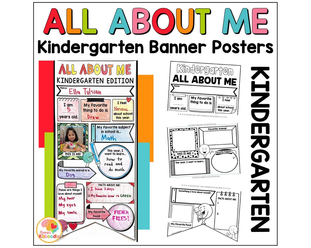 All About Me Banner Poster Activity: First Day or Week of School ...