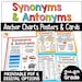 Synonyms and Antonyms Anchor Charts: Word Study Reference Sheets ...