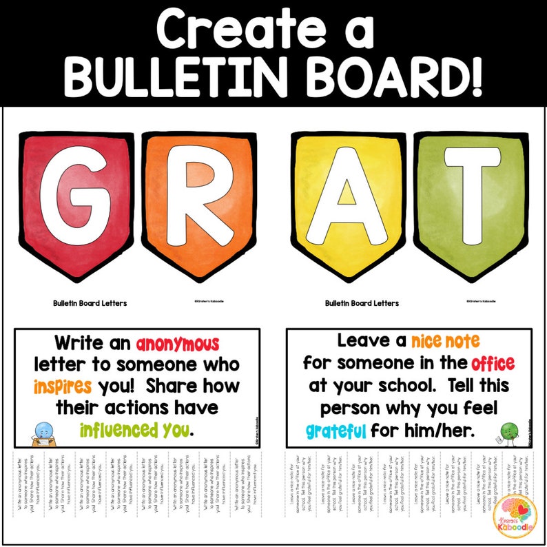 Gratitude Challenge Activities: Letter-writing for Thanksgiving and ...