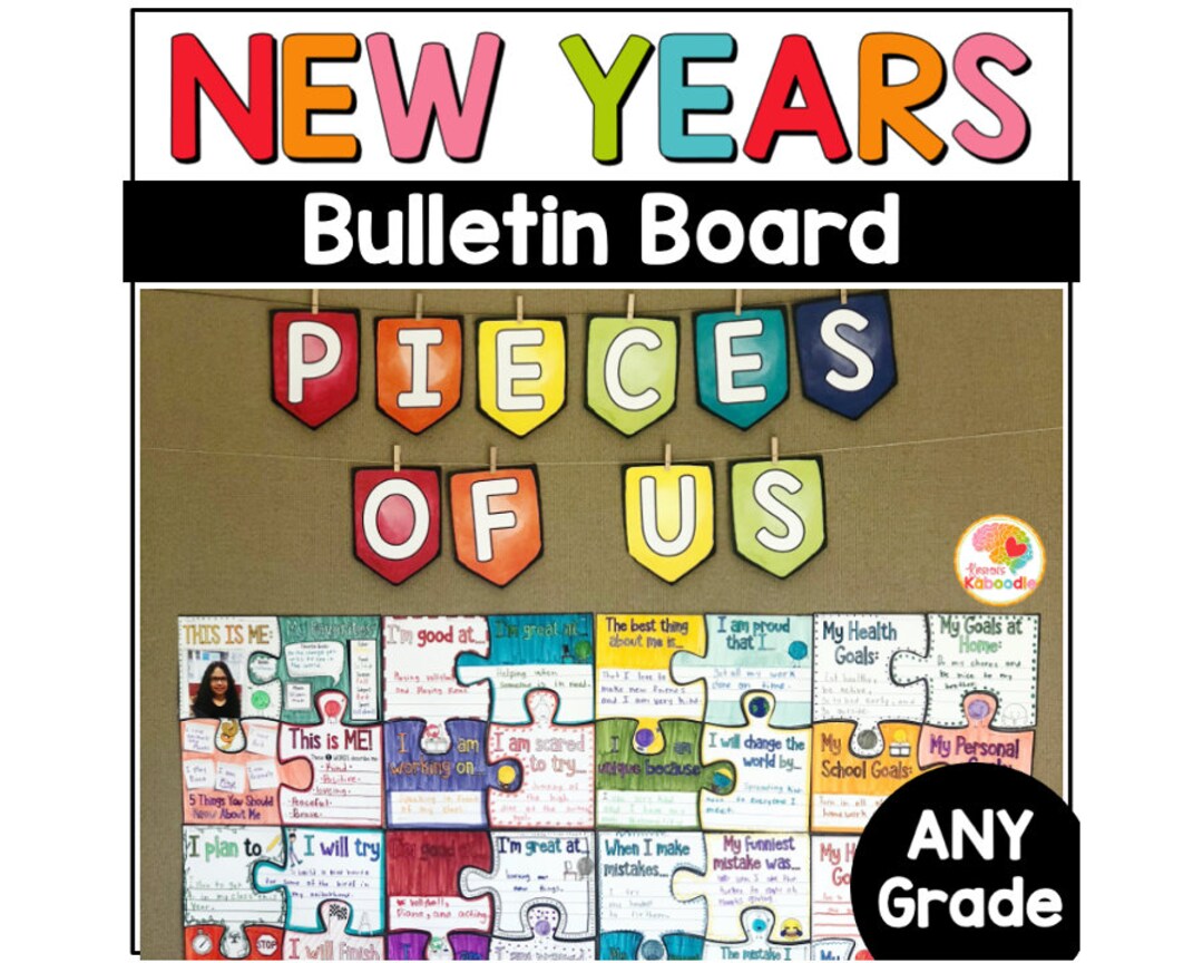 Puzzle Pieces Bulletin Board for Community Building: Back to School or ...