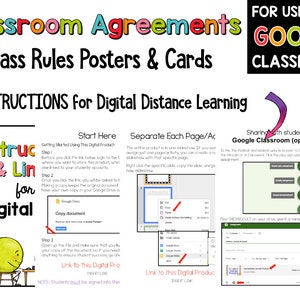 Classroom Rules Posters for Kids, Classroom Agreements Bulletin Board ...