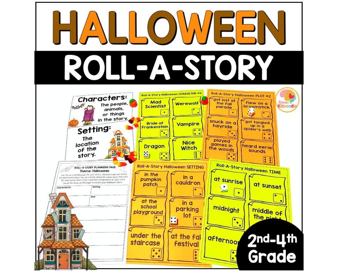 Halloween Writing Activities: Creative Writing Roll-a-story Dice ...