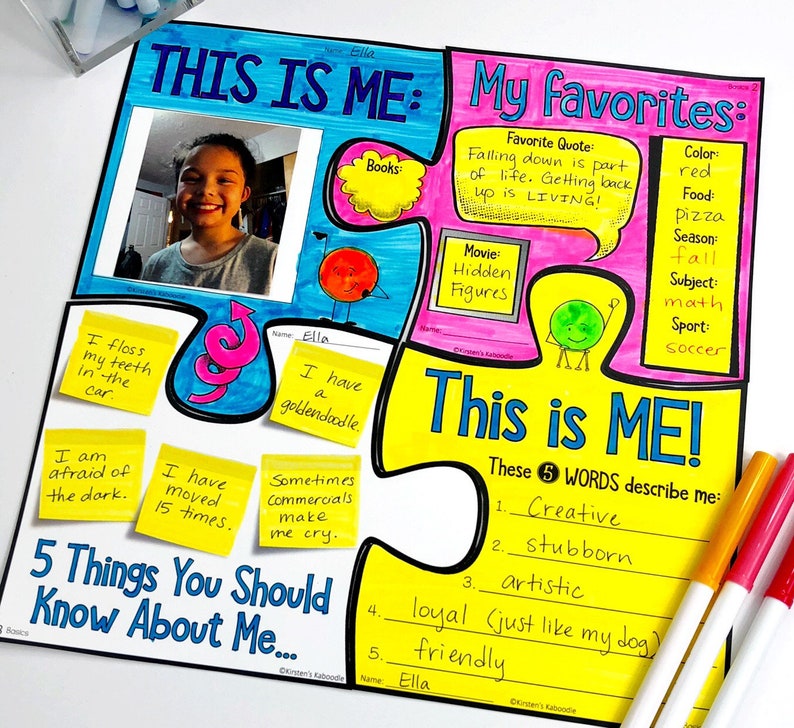 Puzzle Pieces Bulletin Board for Community Building: Back to School or ...