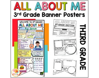 All About Me Banner Poster Activity: First Day or Week of School ...