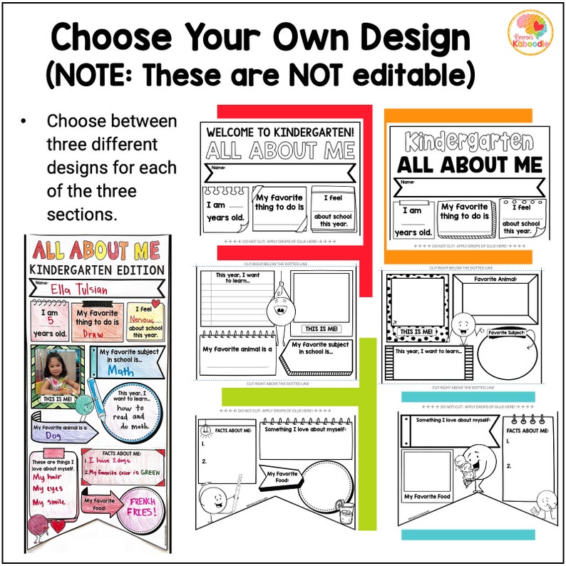 All About Me Banner Poster Activity: First Day or Week of School ...