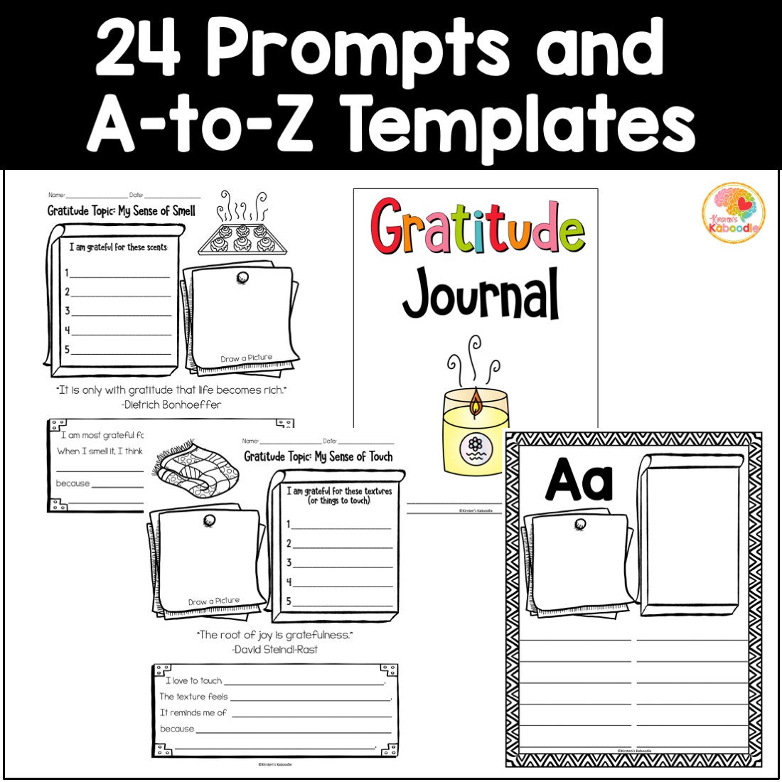 Gratitude From A-to-z: Gratitude Journal, Activities, and Worksheets ...