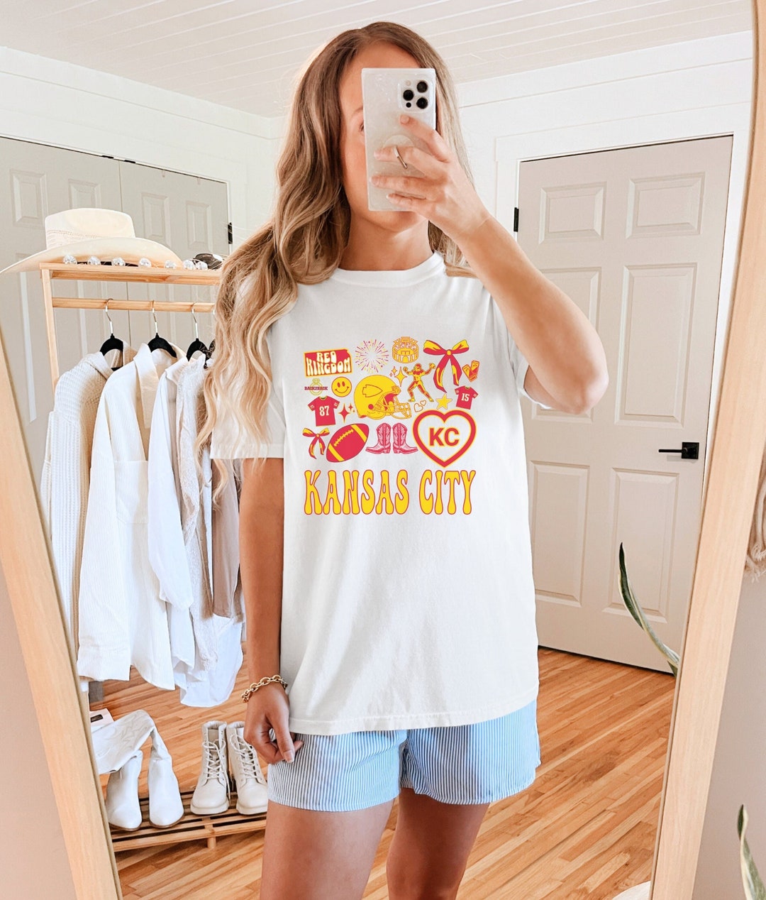KC Collage Tshirt, Cute Oversized Kansas City Shirt, Comfort Colors ...