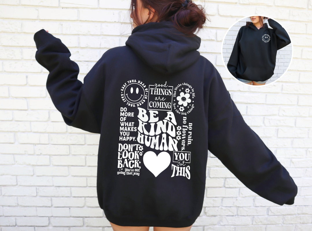 Positive Vibes Sweatshirt Motivational Quotes Collage Hoodie - Etsy